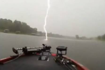 Caught on video: Lightning nearly strikes angler's boat - Cottage Life